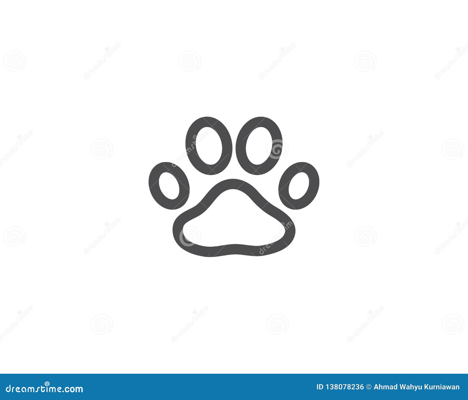 Paw logo vector stock vector. Illustration of simple - 138078236