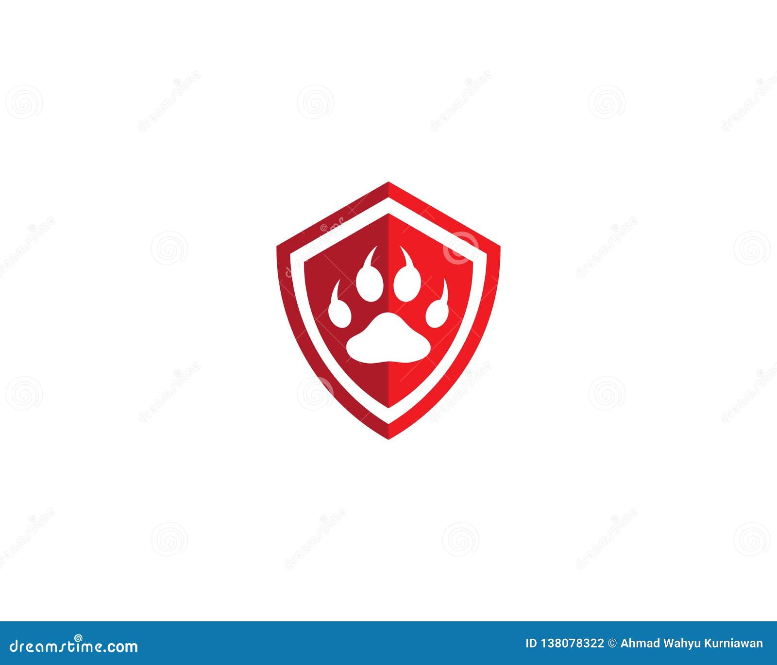 Paw logo vector stock vector. Illustration of cartoon - 138078322