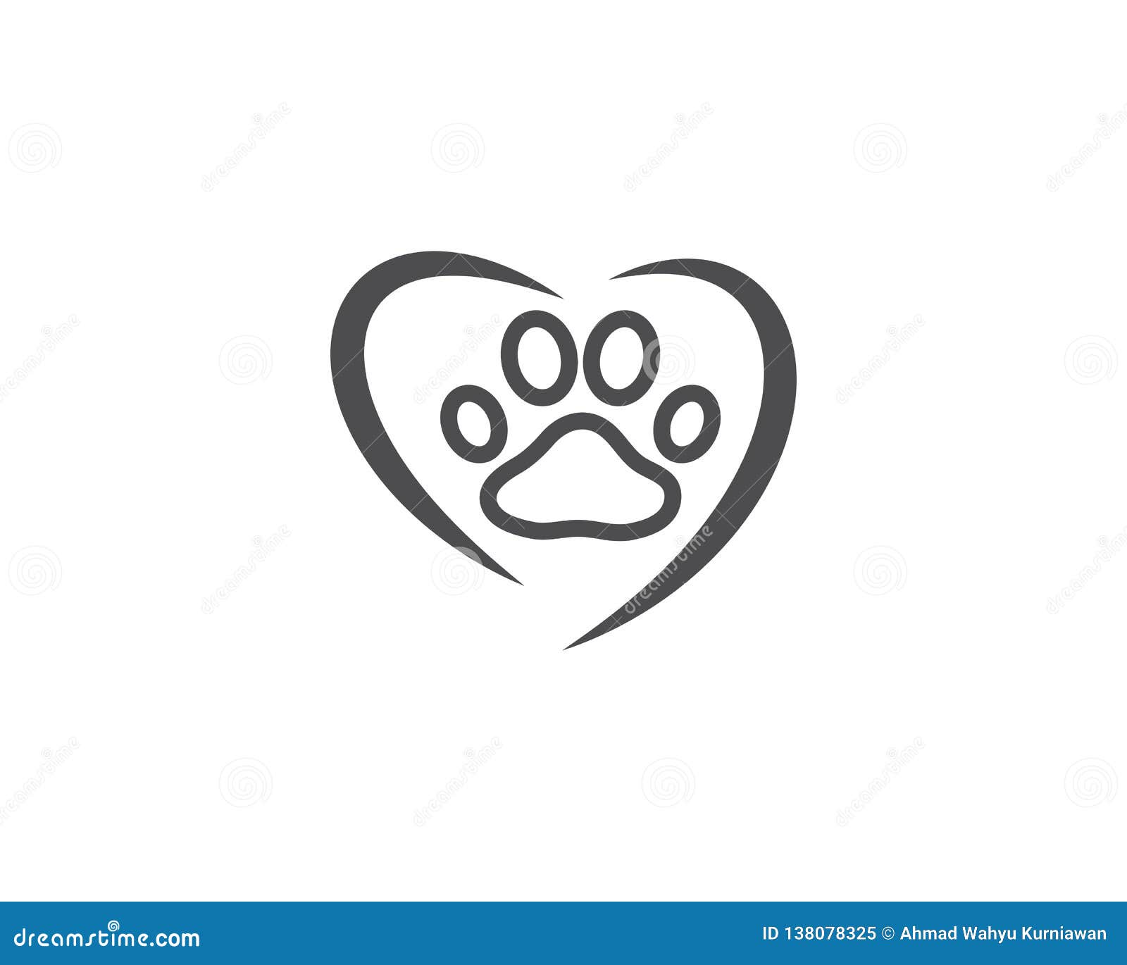 Paw logo vector stock vector. Illustration of symbol - 138078325