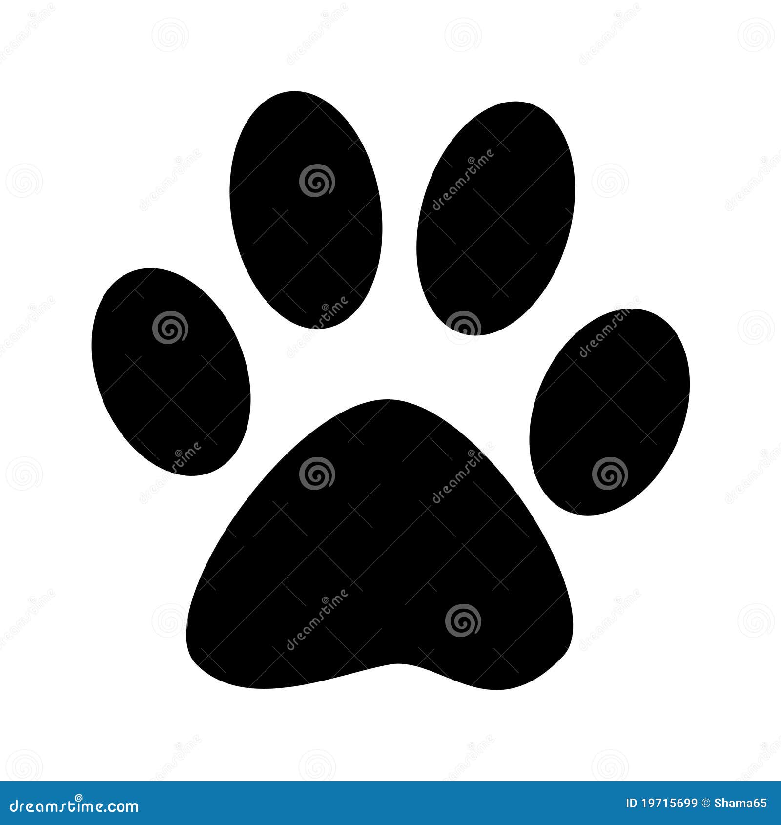 Paw Print stock illustration. Illustration of isolated - 19715699