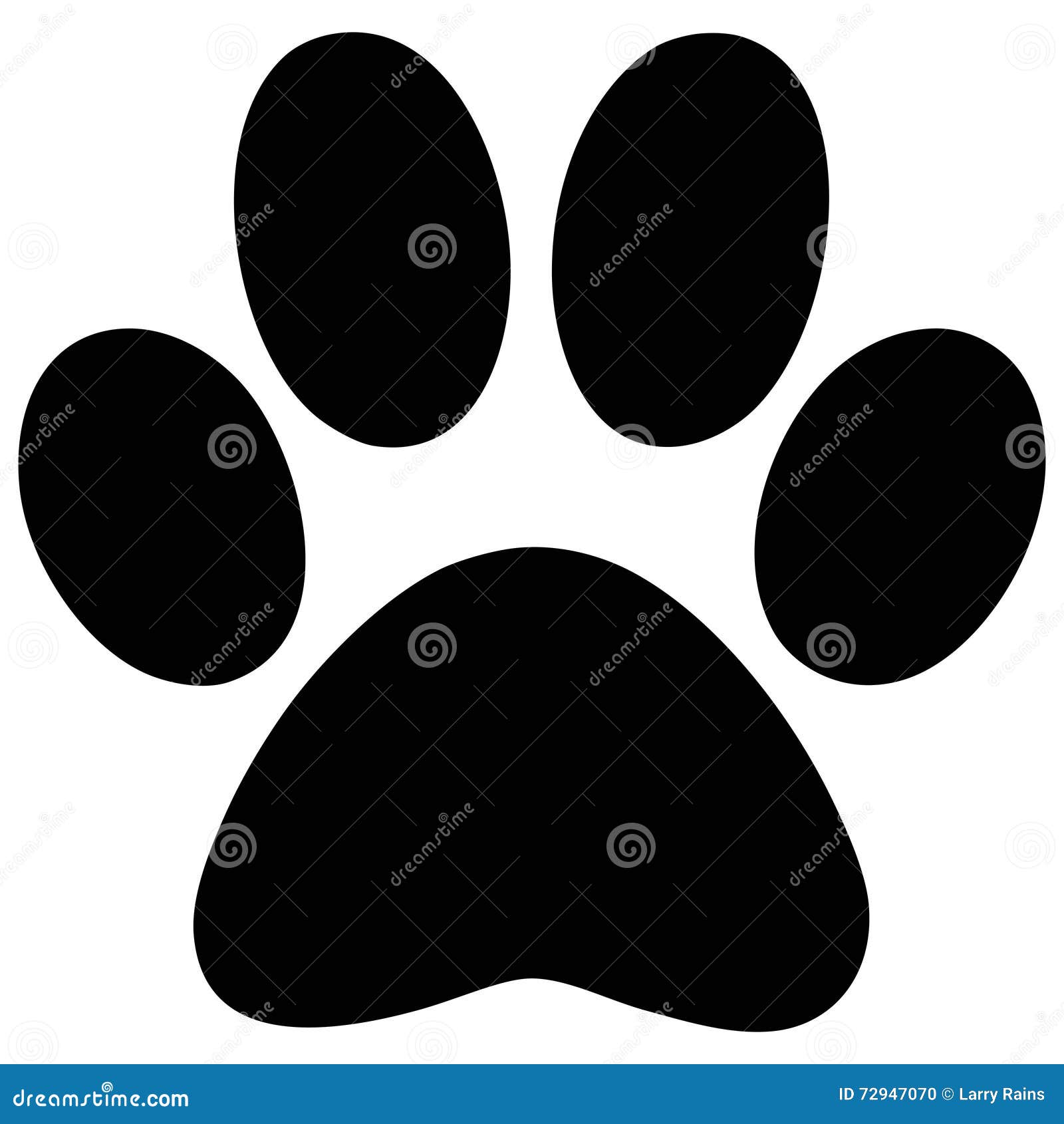 Paw Print ilustración del vector. Ilustración de arte - 72947070