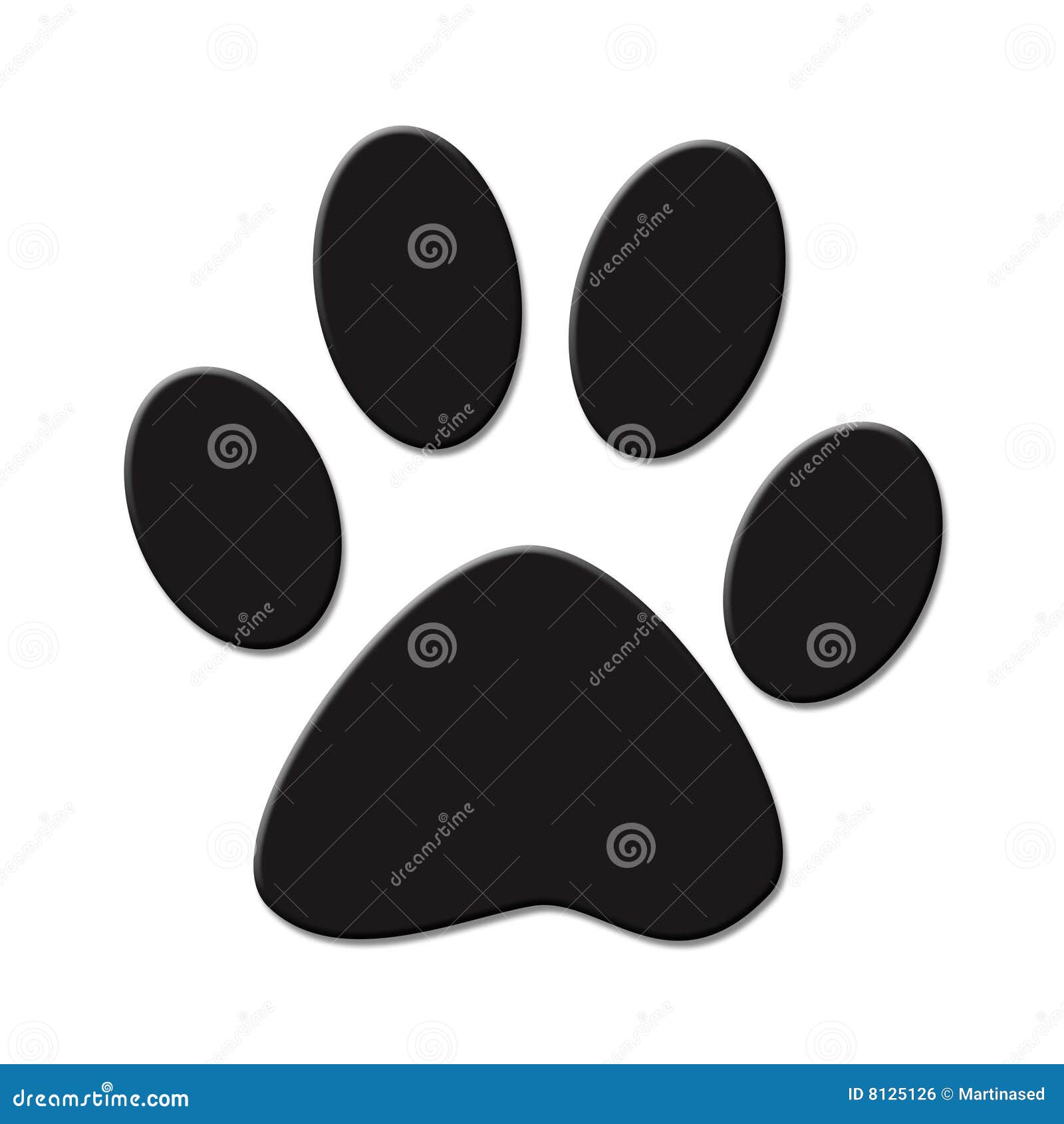 Paw print stock illustration. Illustration of empty, icons - 8125126