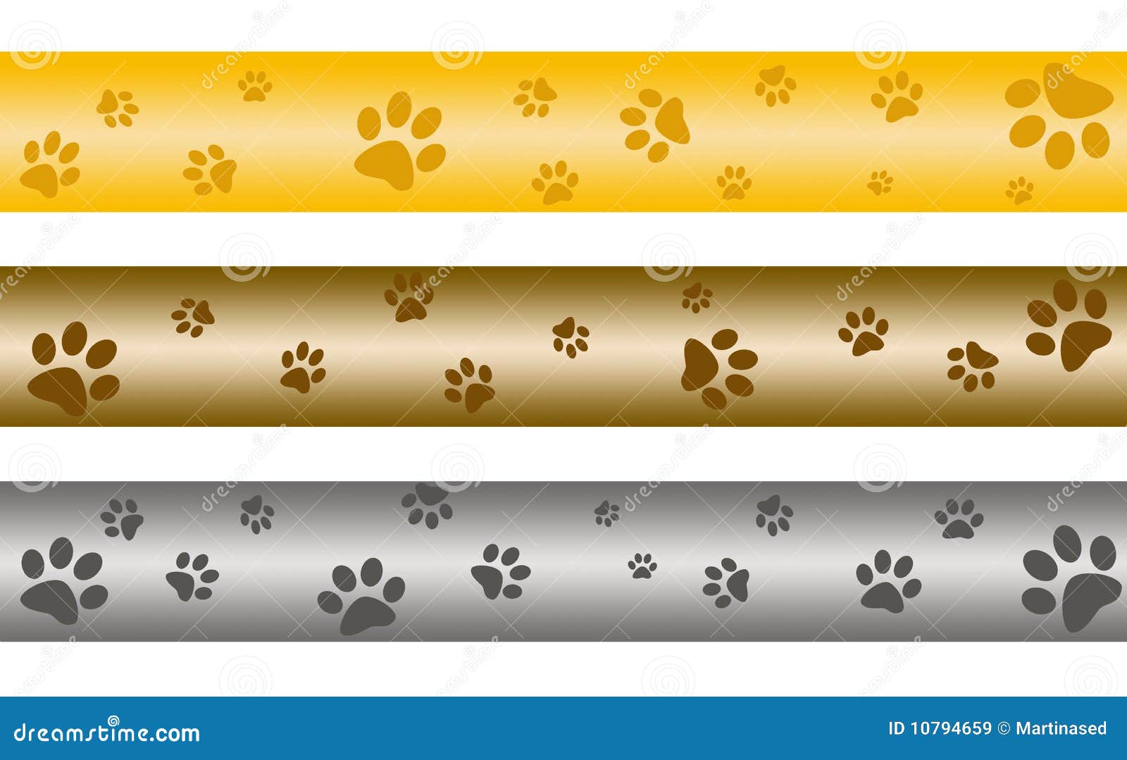 Paw print banners stock illustration. Illustration of frame - 10794659
