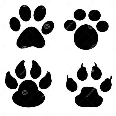 Paw Print Collection (vector) Stock Vector - Illustration of clipart ...