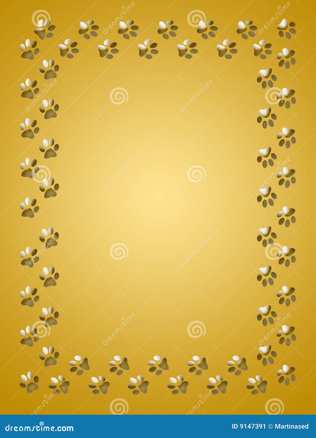 Paw Print Frame Royalty-Free Stock Photo | CartoonDealer.com #14252439