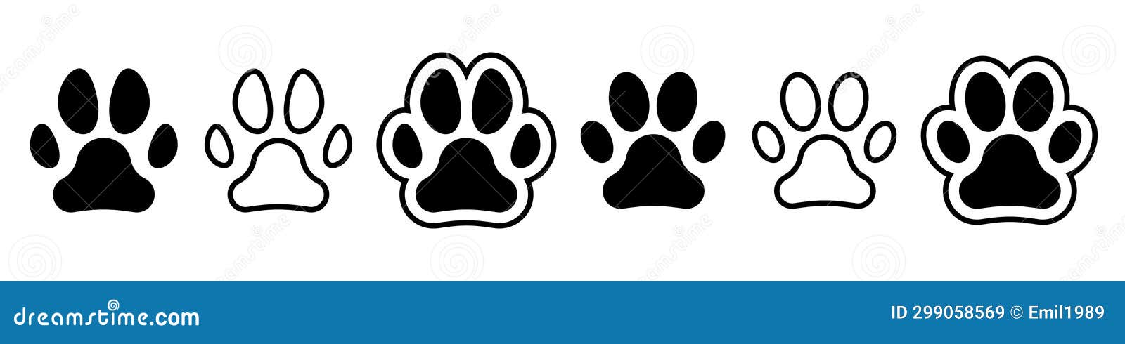 Paw Print Icon Simple Design Stock Vector - Illustration of simple ...