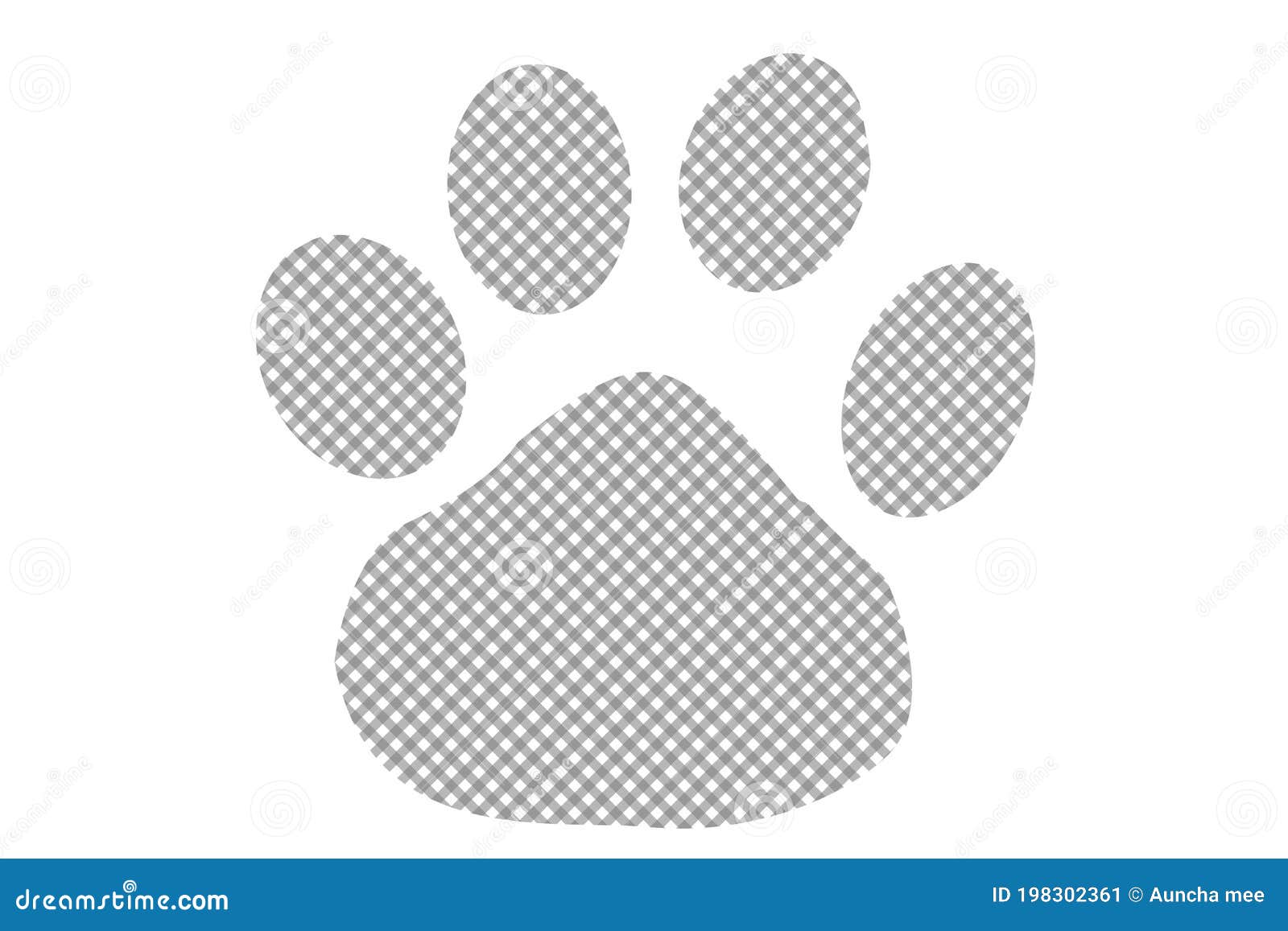 Paw Print Logo on White Background. Stock Illustration - Illustration ...