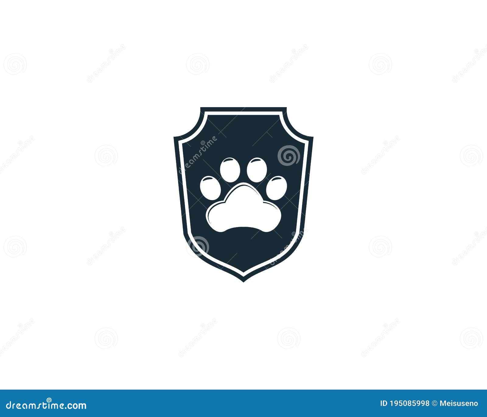 Paw Print Pet Protect Icon Vector Logo Template Illustration Design ...