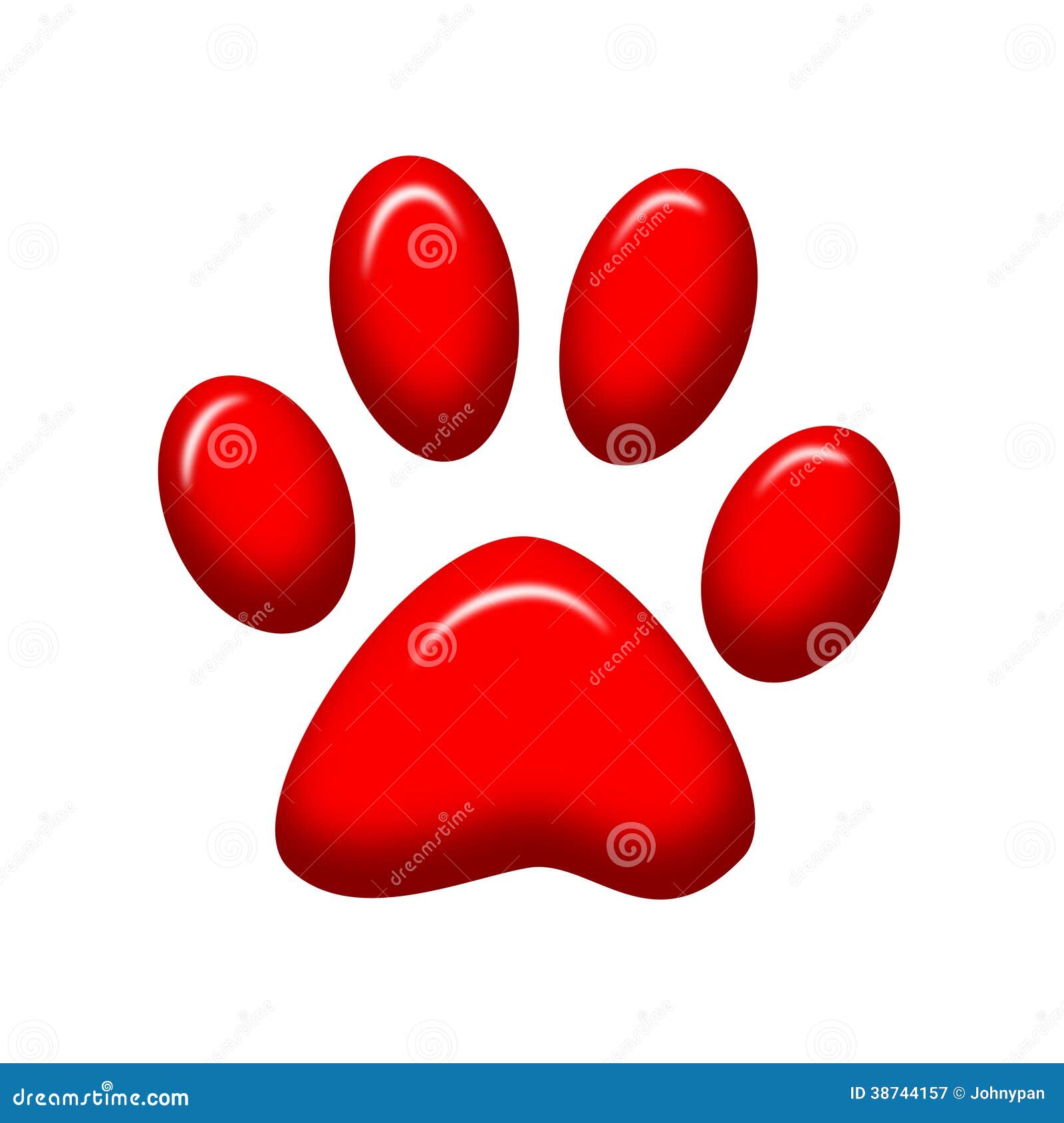 Paw print stock illustration. Illustration of domestic - 38744157