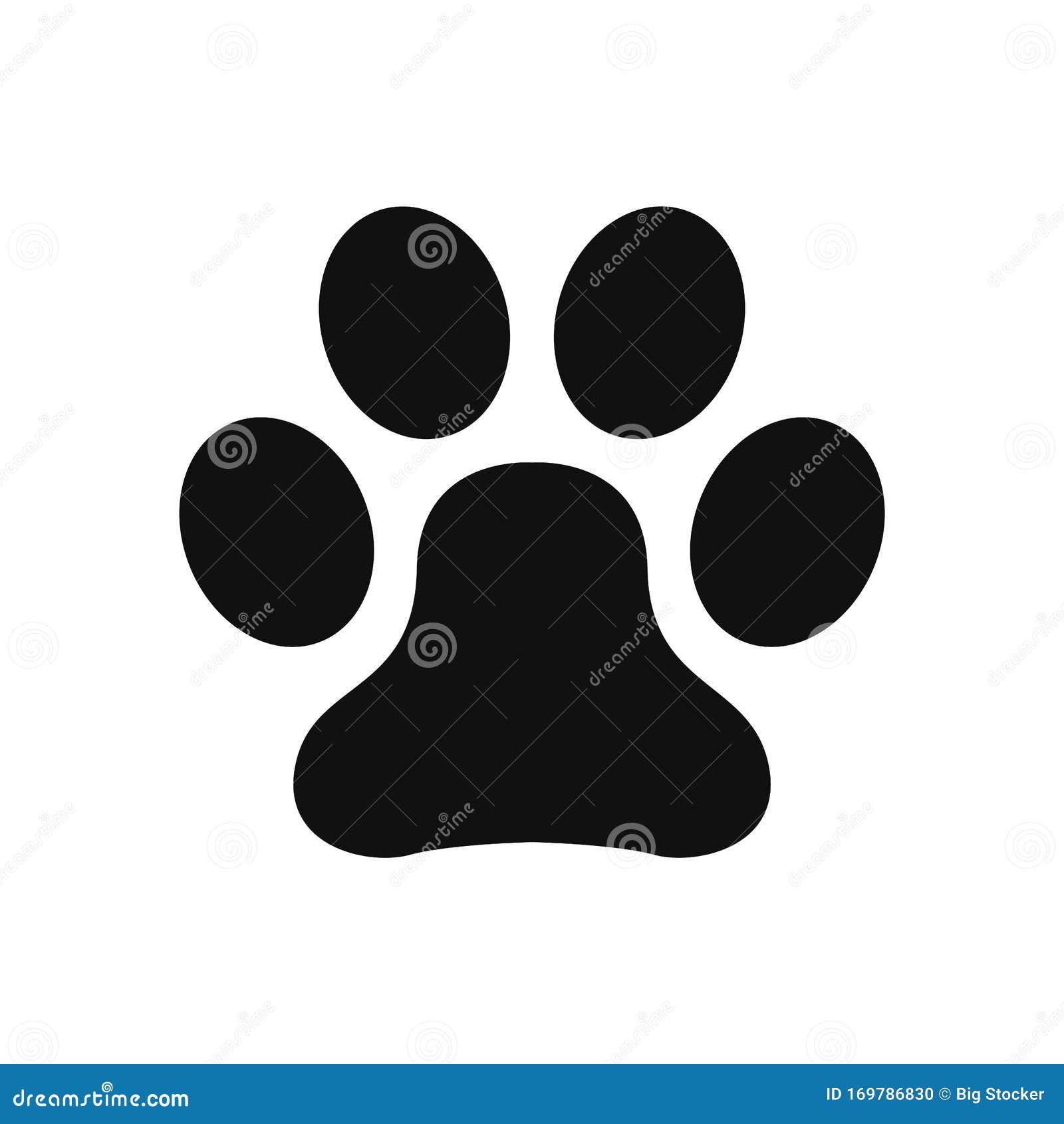 Paw Print Vector Icon in Modern Design Style for Web Site and Mobile ...