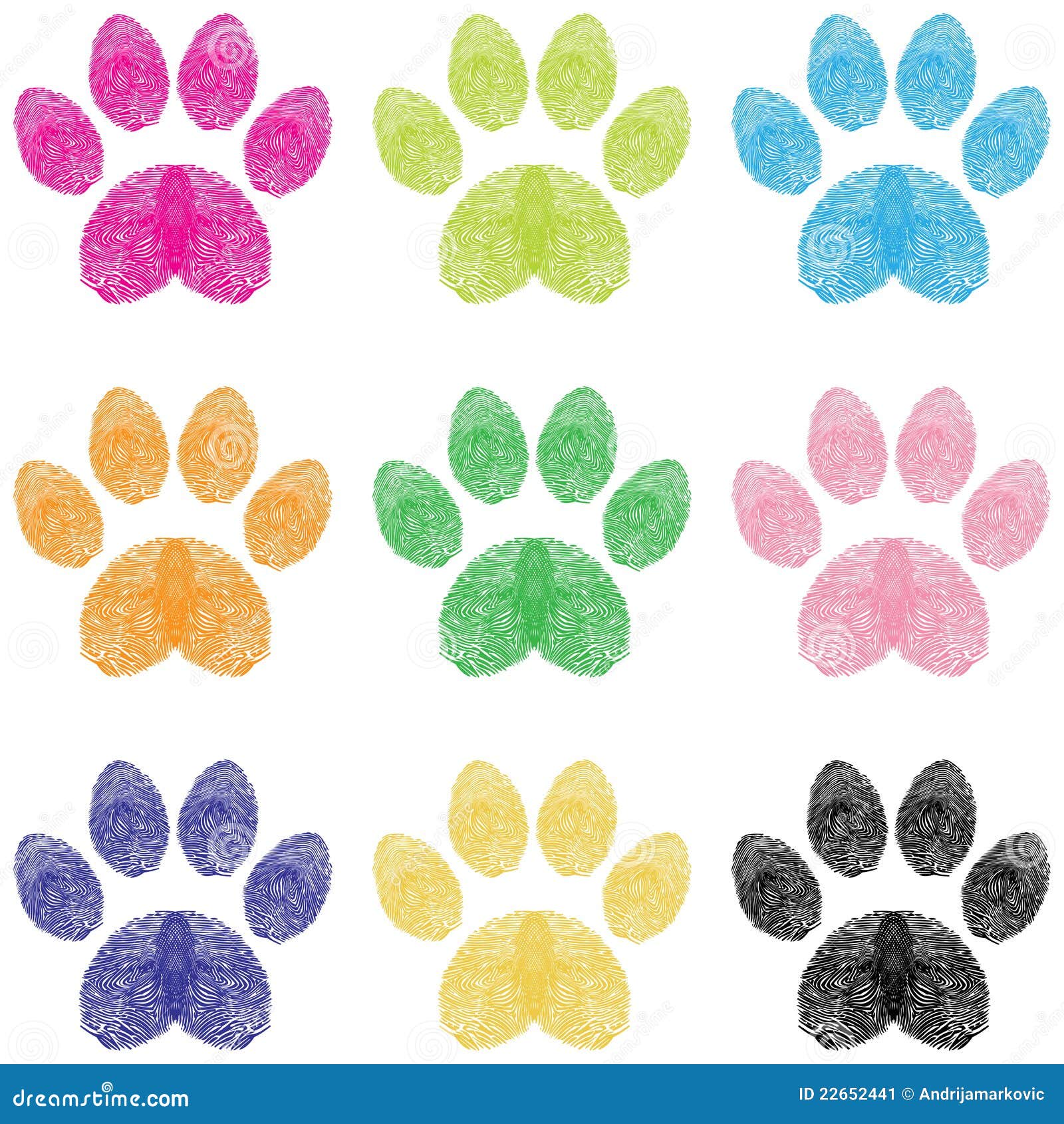 Paw Prints Stock Image - Image: 22652441