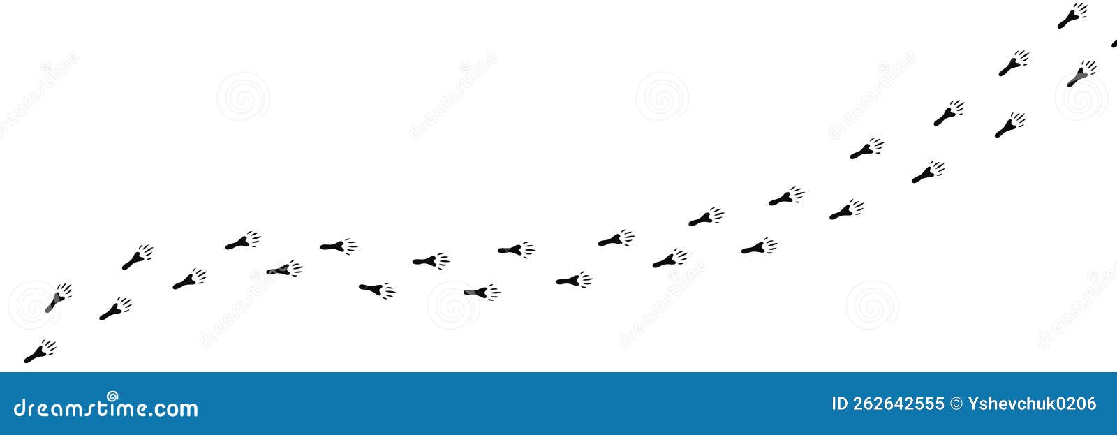 Paw Prints. Animal Paw Print Flat Icon. Rabbit, Hare Paw Print Stock ...