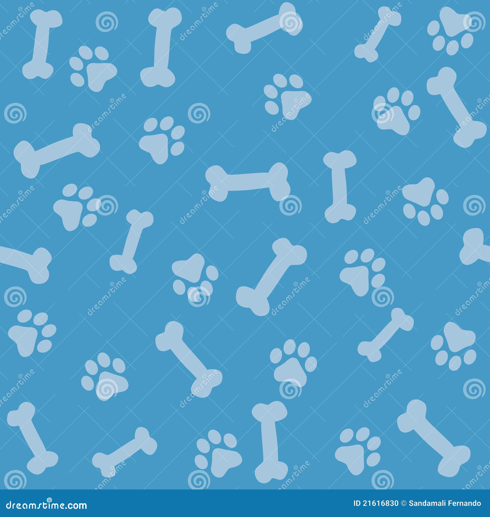 Paw Prints Background Cartoon Vector | CartoonDealer.com #6936093