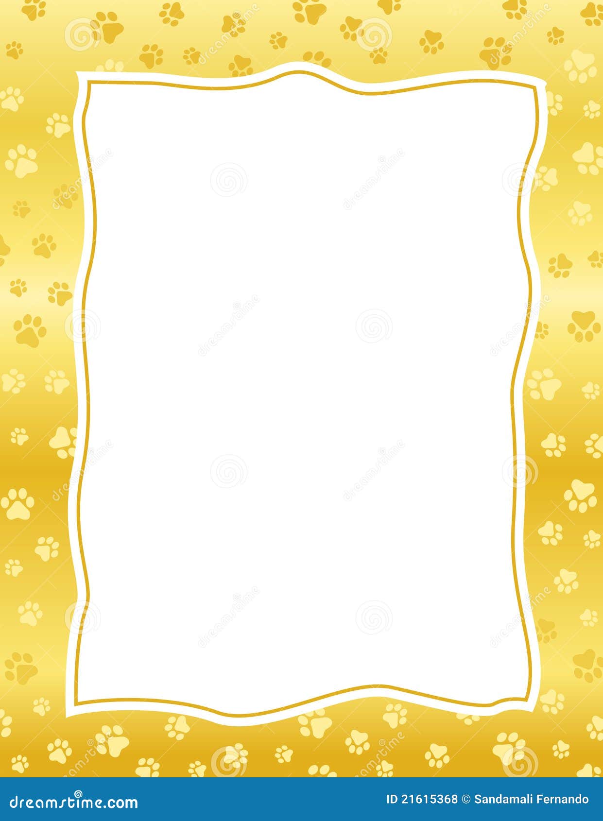 paw prints border / frame Coloso