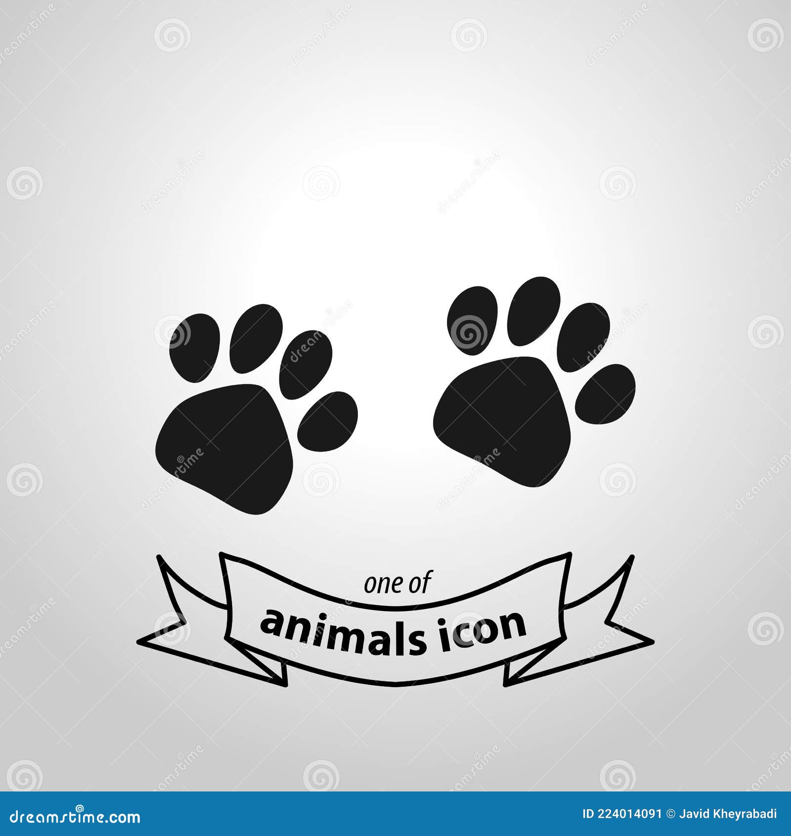 Paw Sign. Paw Isolated Simple Icon Stock Vector - Illustration of ...