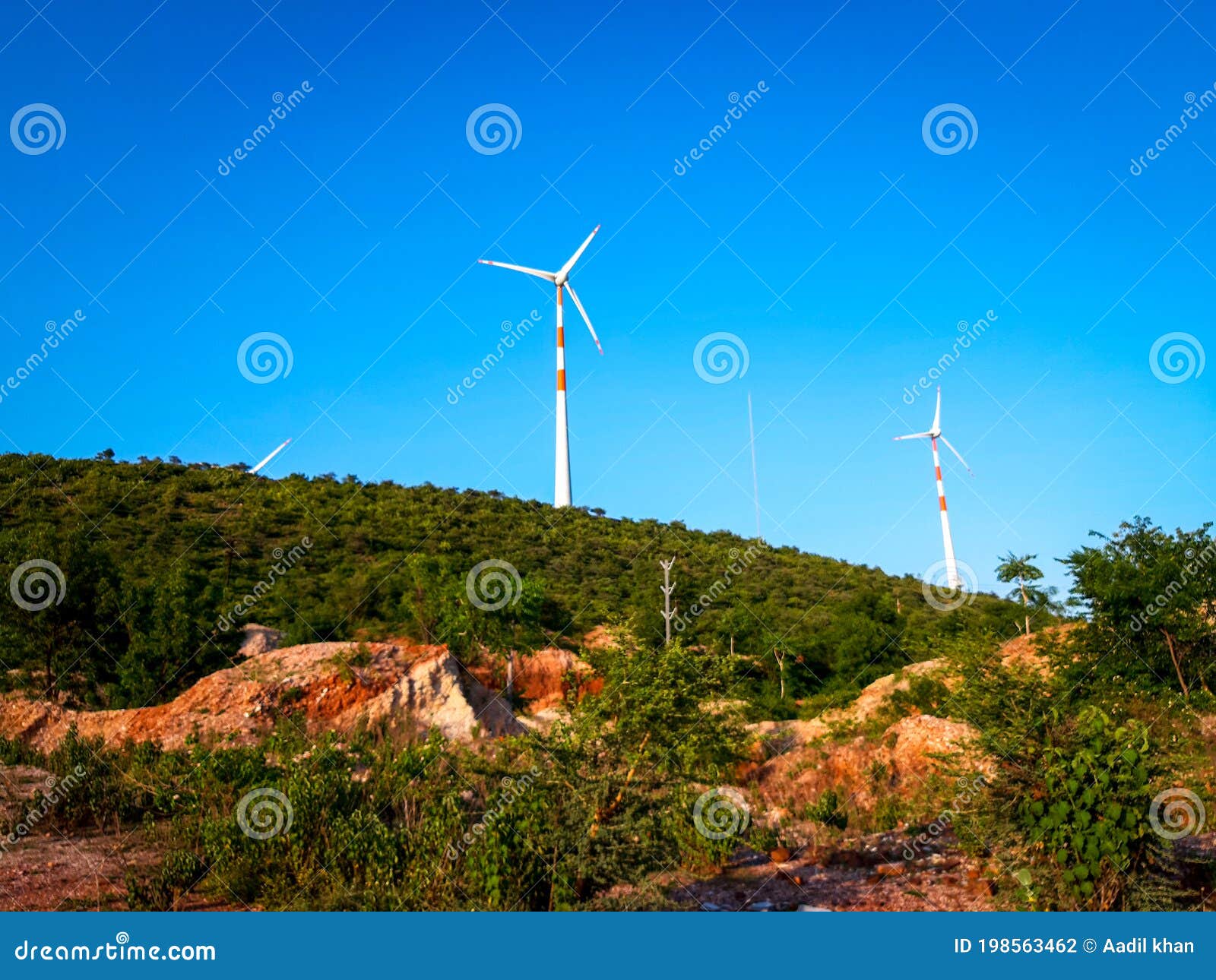 Pawan Chakki with Blue Sky Wallpaper 2020. Stock Photo - Image of ...