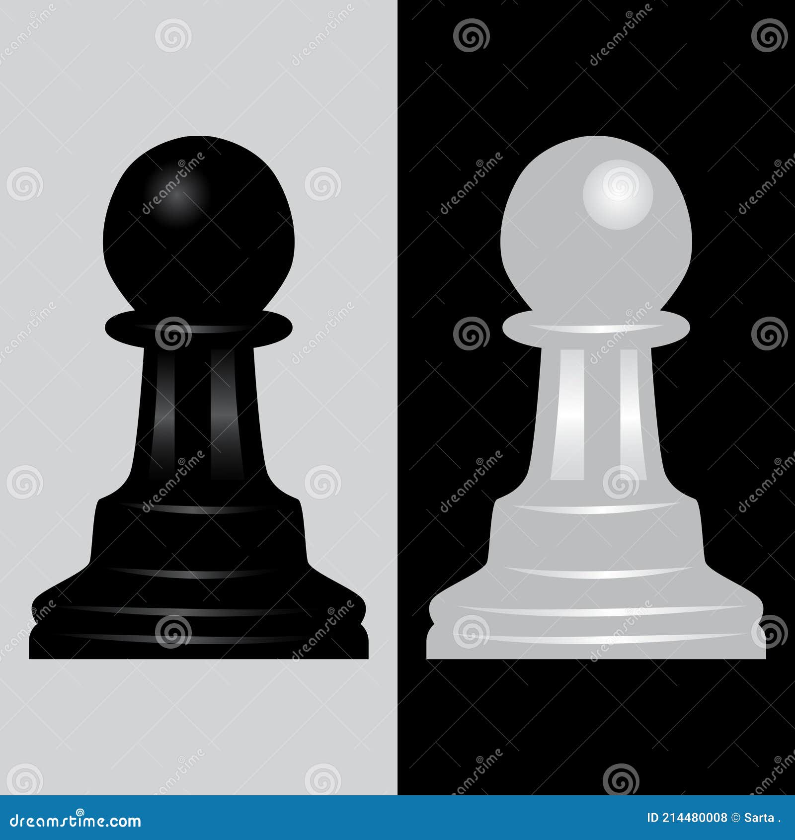 Big Pawn Black And White Stock Photo | CartoonDealer.com #21525954