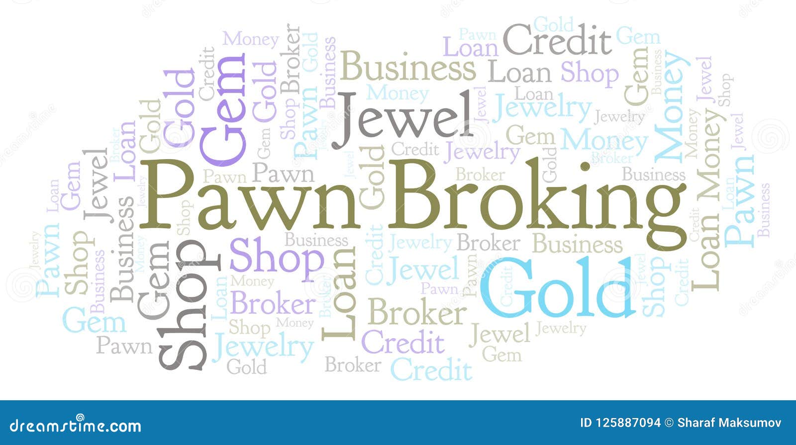 Pawn Broking word cloud. stock illustration. Illustration of money ...