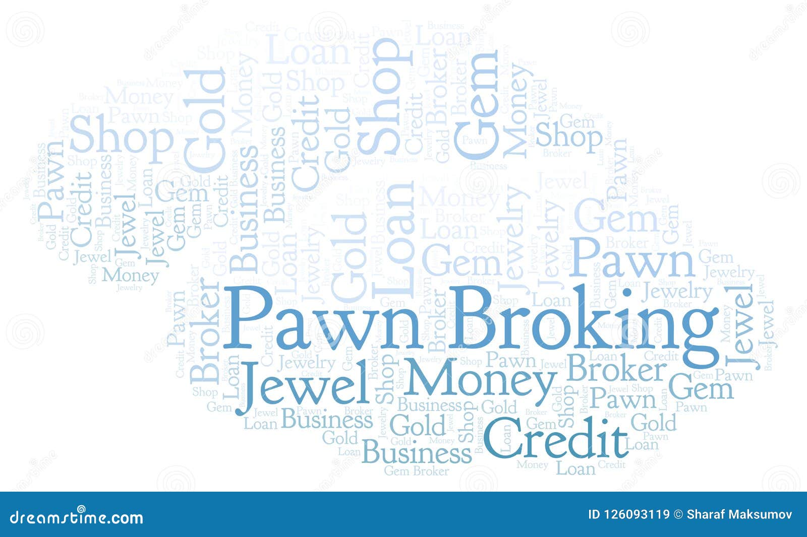 Pawn Broking word cloud. stock illustration. Illustration of cloud ...