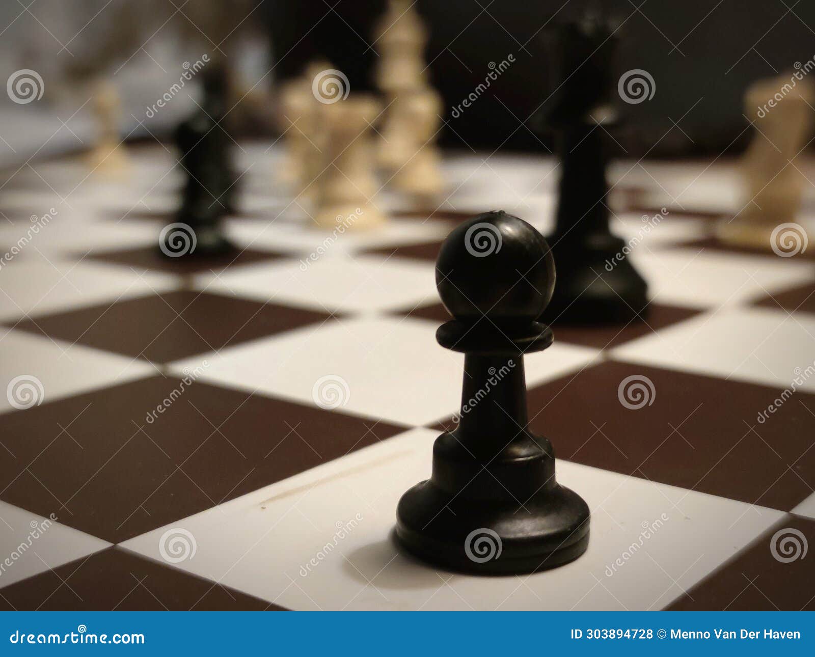 Pawn on a Chess Board stock photo. Image of move, tata - 303894728