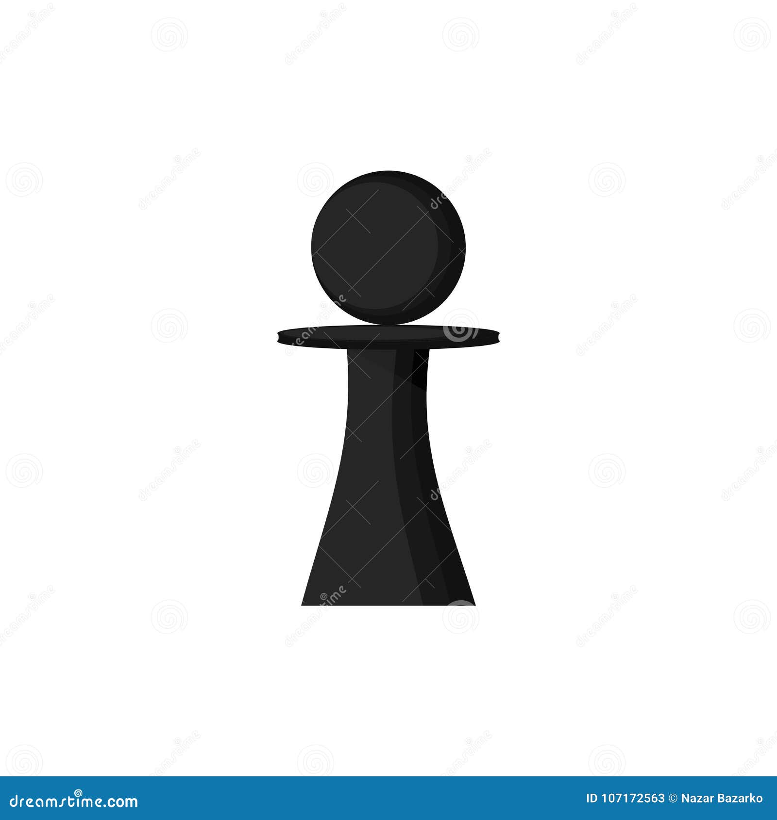 Pawn Chess figure Vector stock illustration. Illustration of figure ...