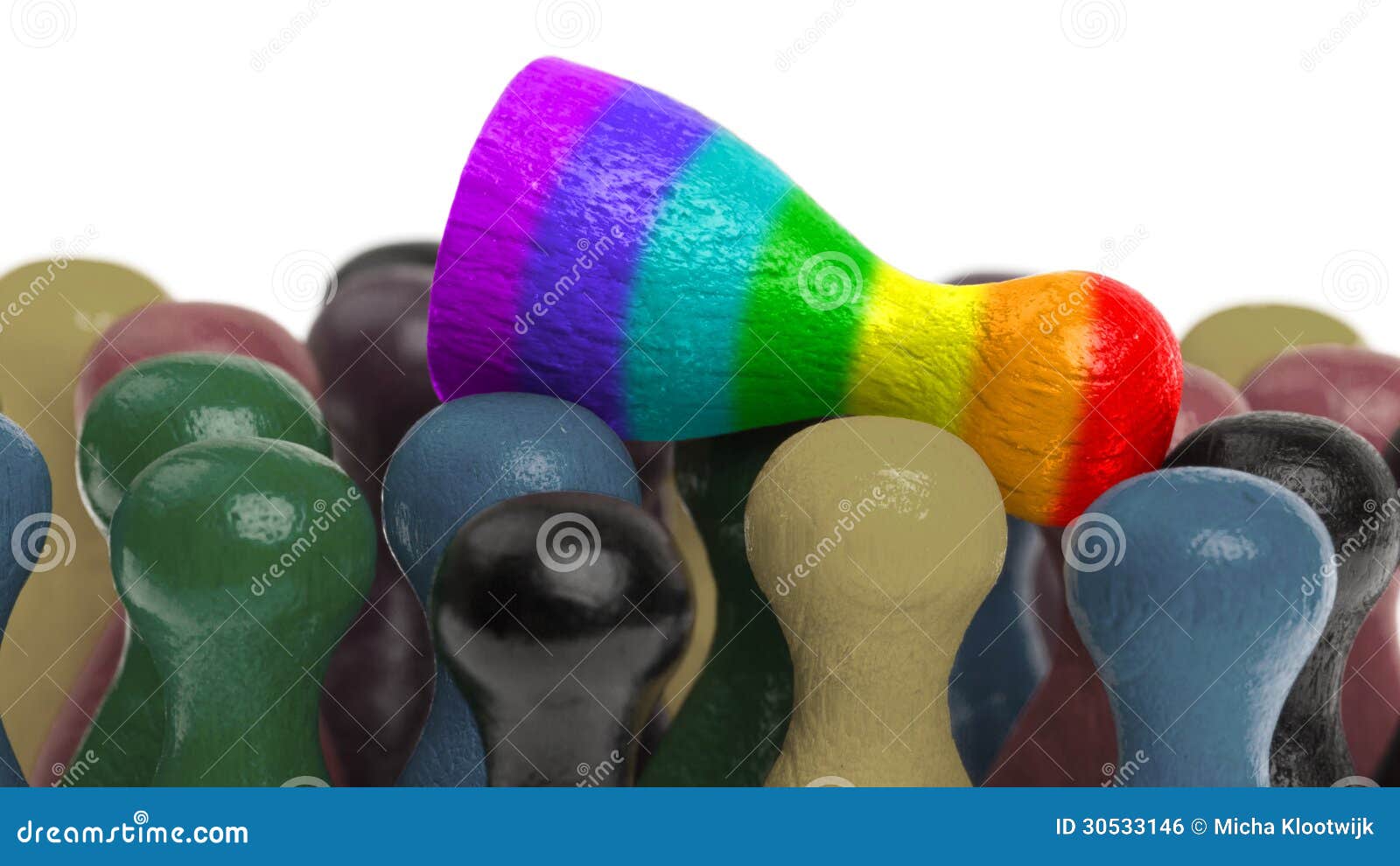 Pawn in the Colors of the Rainbow Flag Stock Photo - Image of green ...
