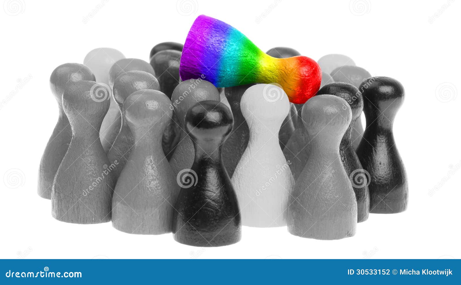 Pawn in the Colors of the Rainbow Flag Stock Photo - Image of colored ...