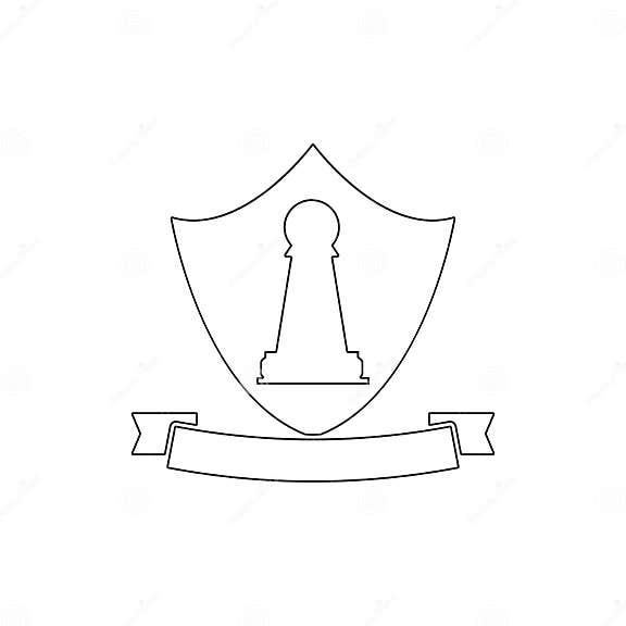 Pawn Emblem Icon. Element of Chess for Mobile Concept and Web Apps ...