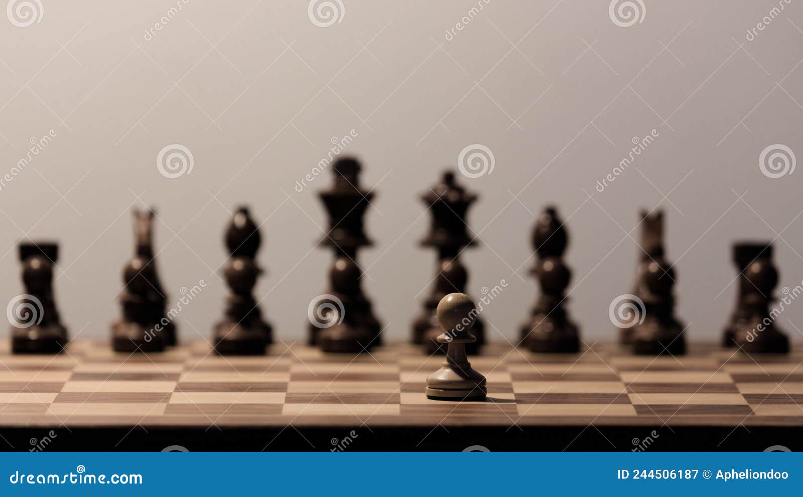 A Pawn Facing the Opposition. Stock Image - Image of fight, scenario ...