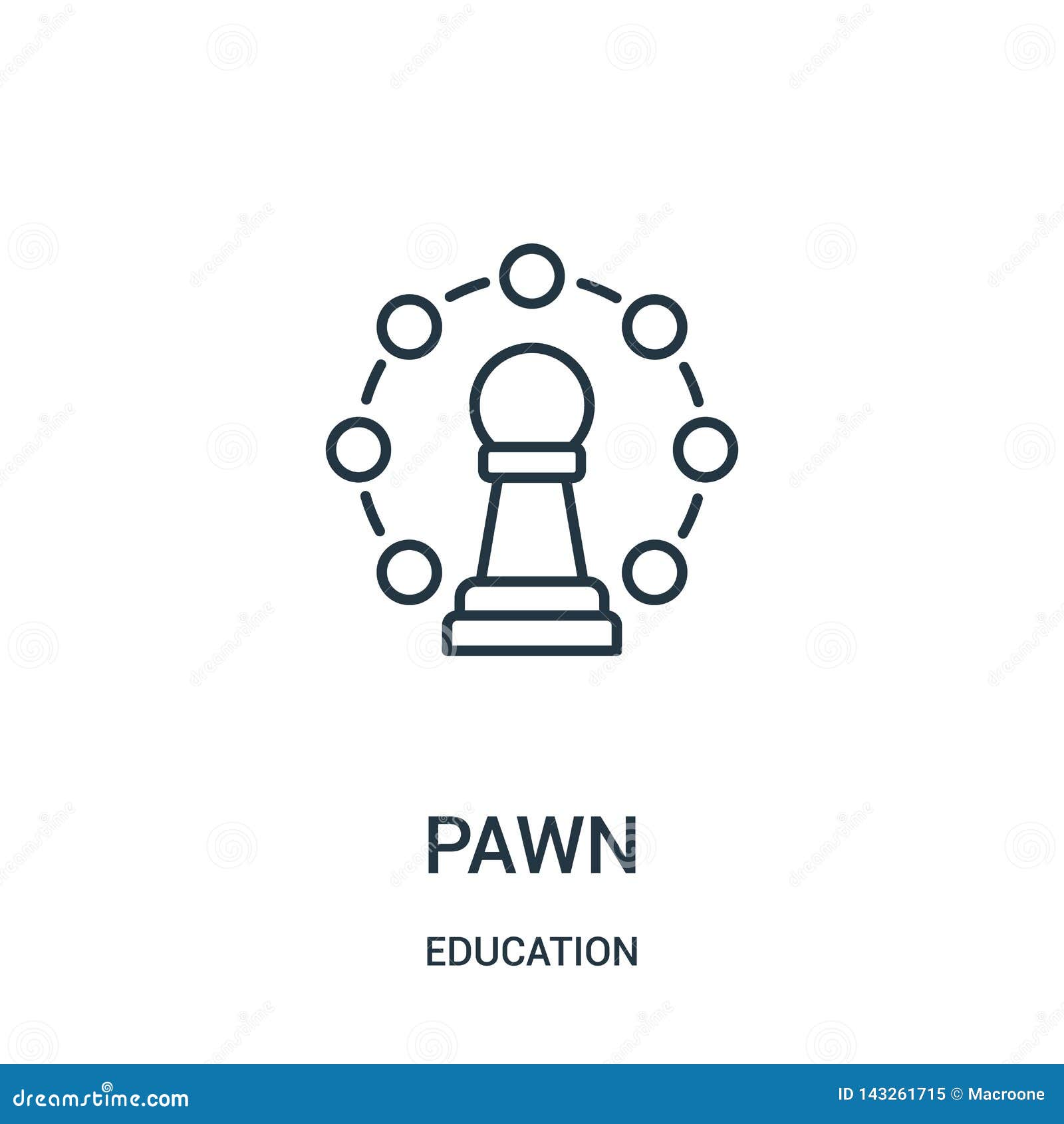 Pawn Icon Vector from Education Collection. Thin Line Pawn Outline Icon ...