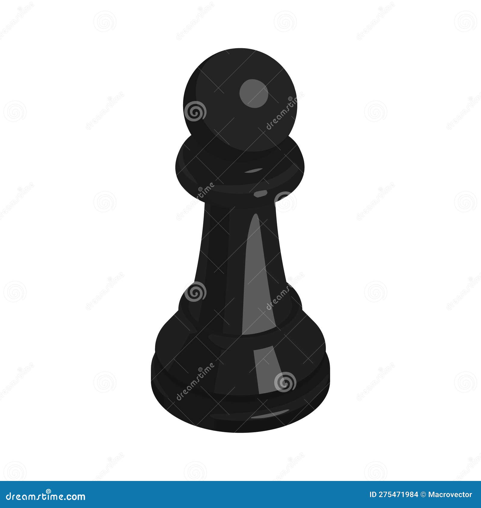 Pawn Isometric Icon stock vector. Illustration of king - 275471984