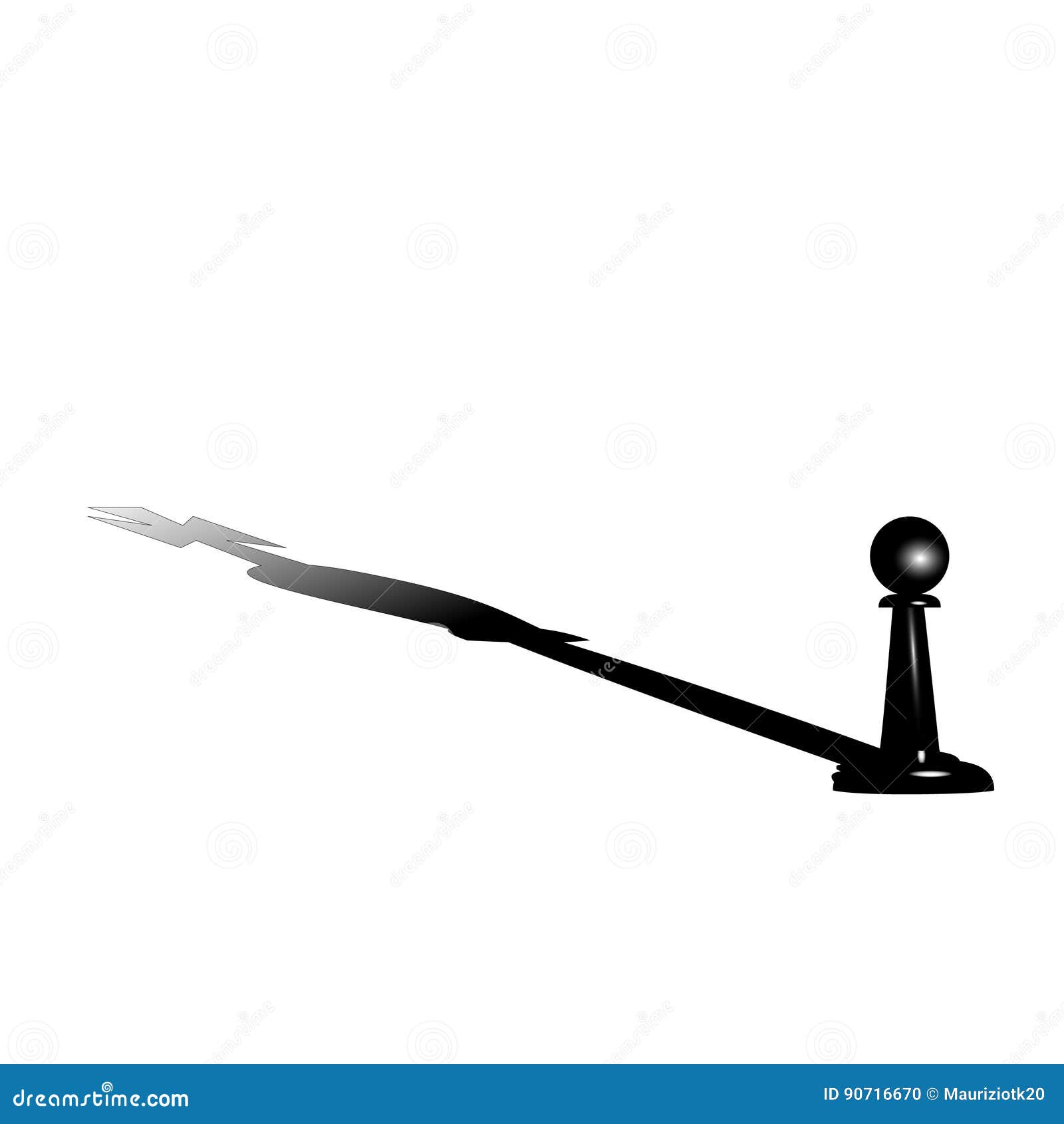 Pawn with a King Shadow stock vector. Illustration of pawn - 90716670
