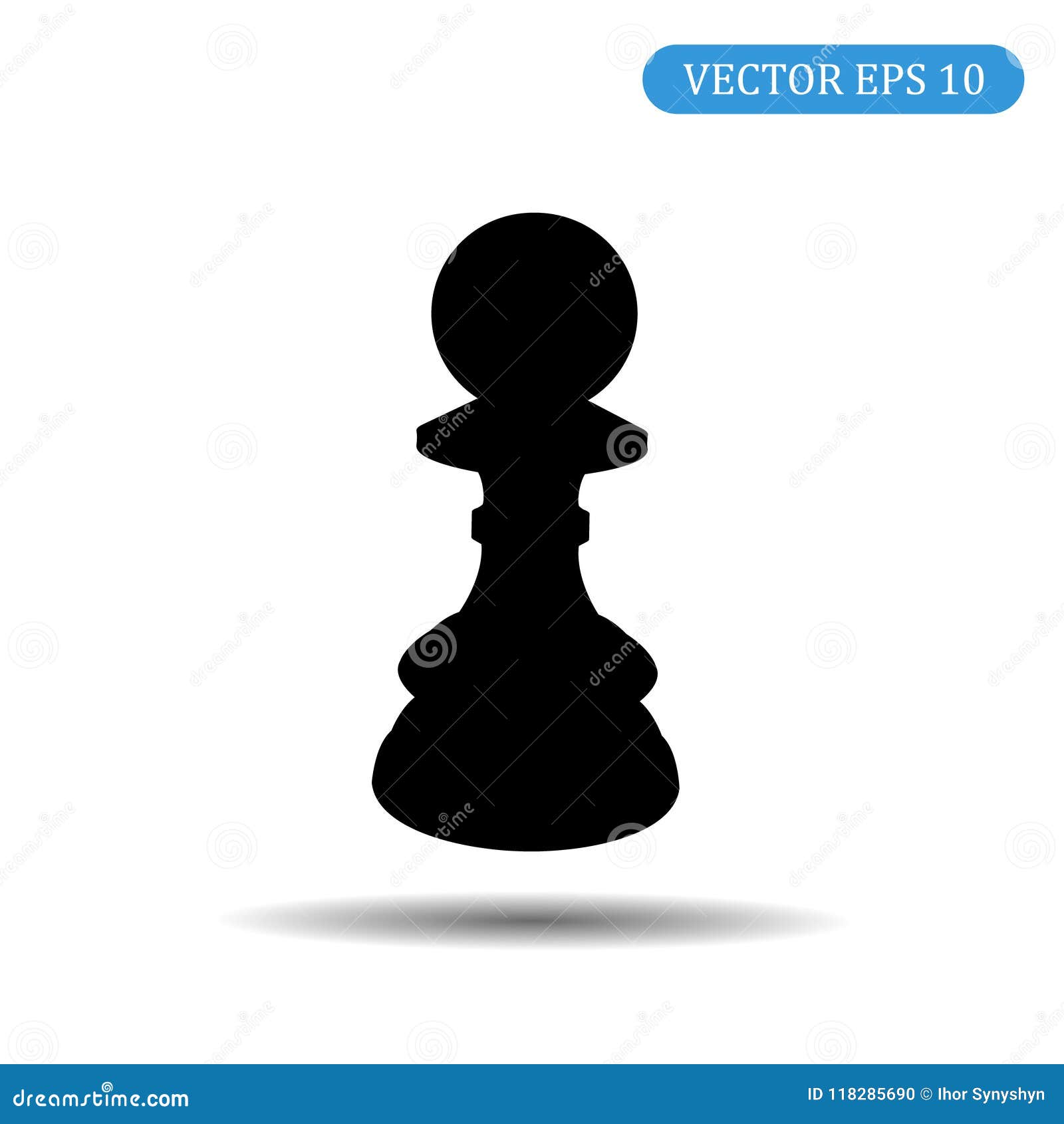 Pawn Vector Icon.Flat Design Style.Eps 10. Stock Vector - Illustration ...