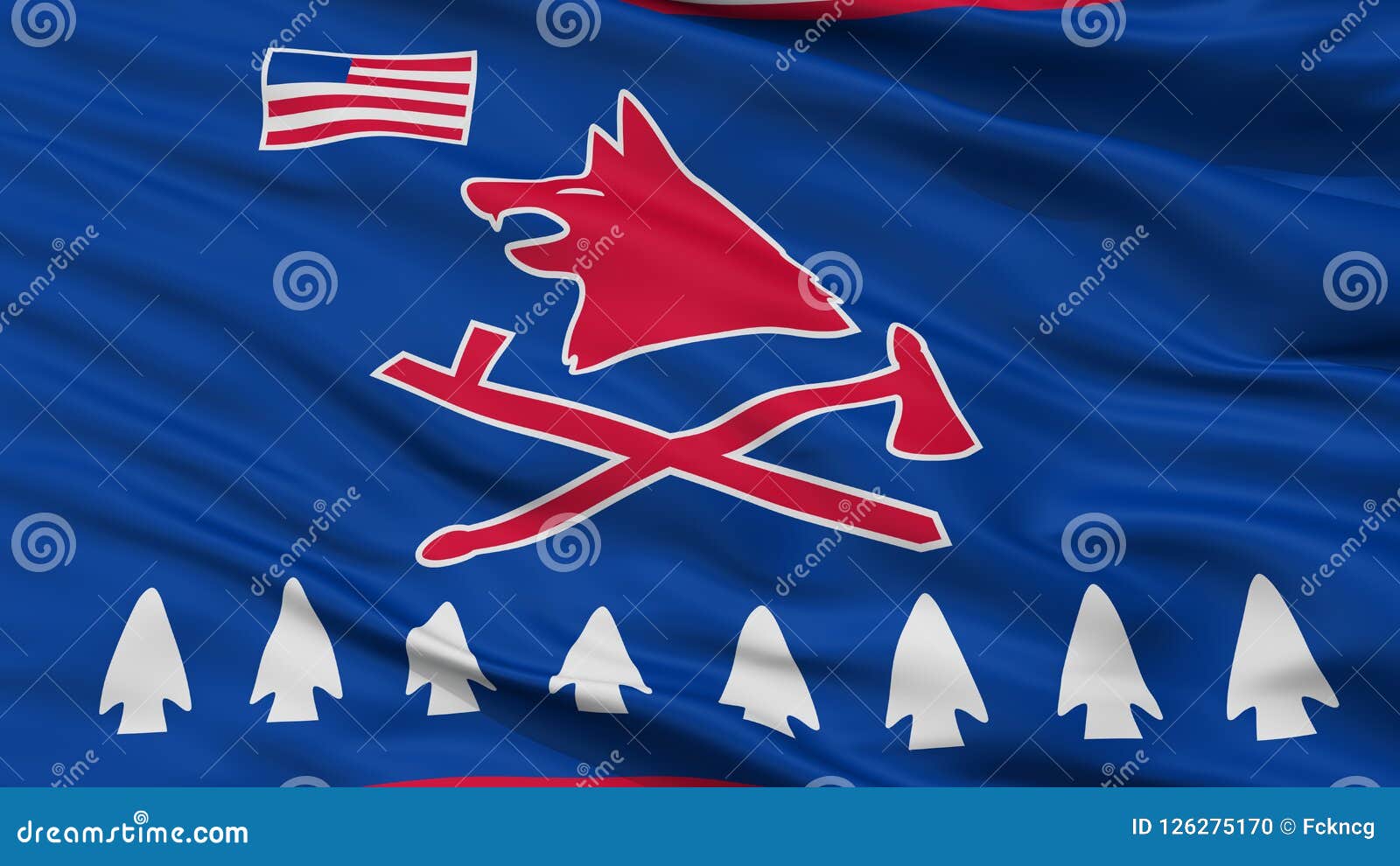Pawnee Indian Flag Closeup View Stock Illustration - Illustration of ...