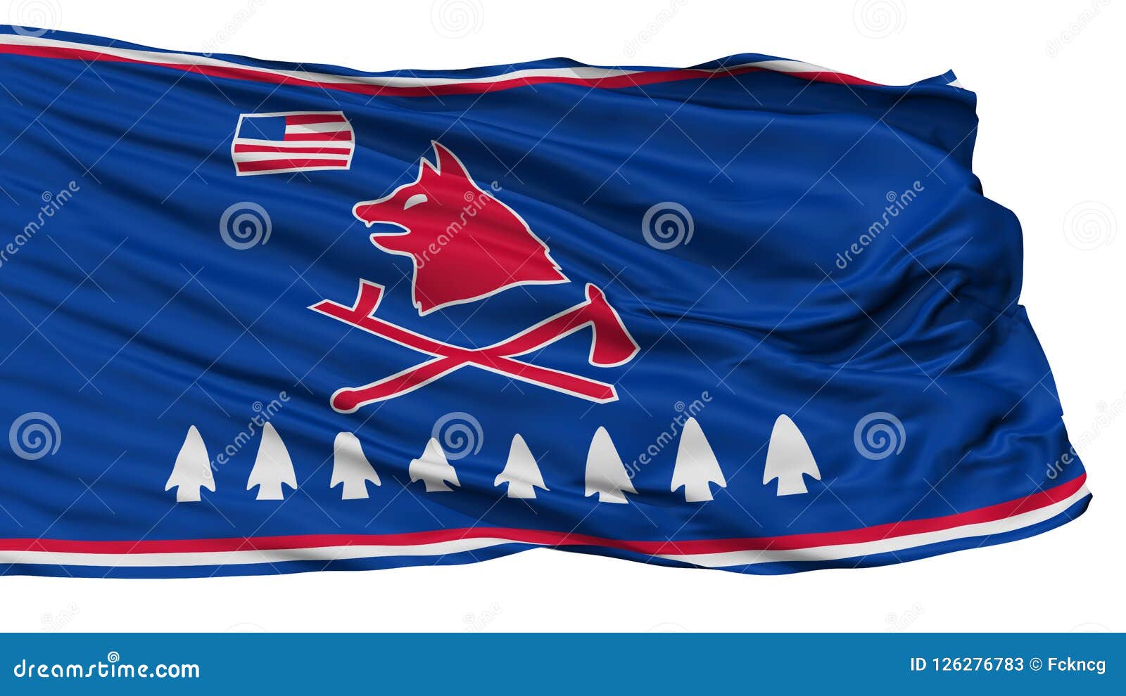 Pawnee Indian Flag, Isolated on White Stock Illustration - Illustration ...