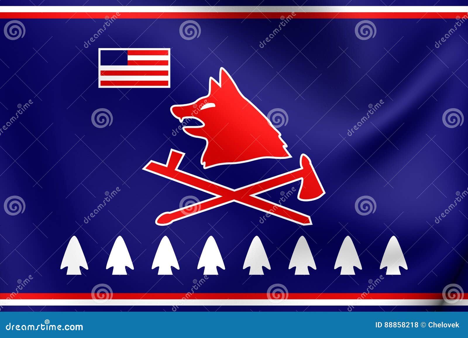 Pawnee-Nation Von Oklahoma-Flagge Stock Abbildung - Illustration von ...