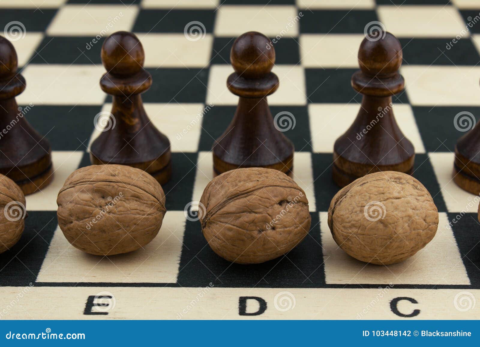 Nuts and chess stock photo. Image of dinner, conceptual - 103448142