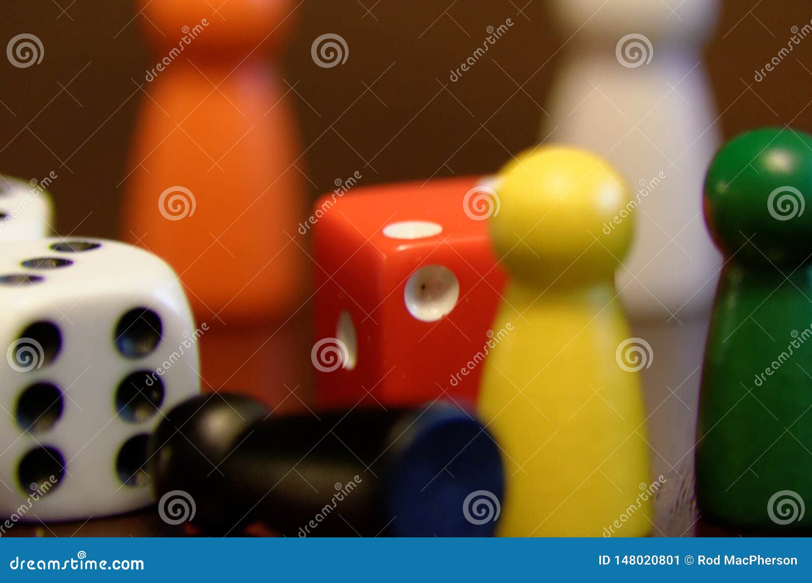 Board Game Pawns and Dice stock image. Image of hobby - 148020801
