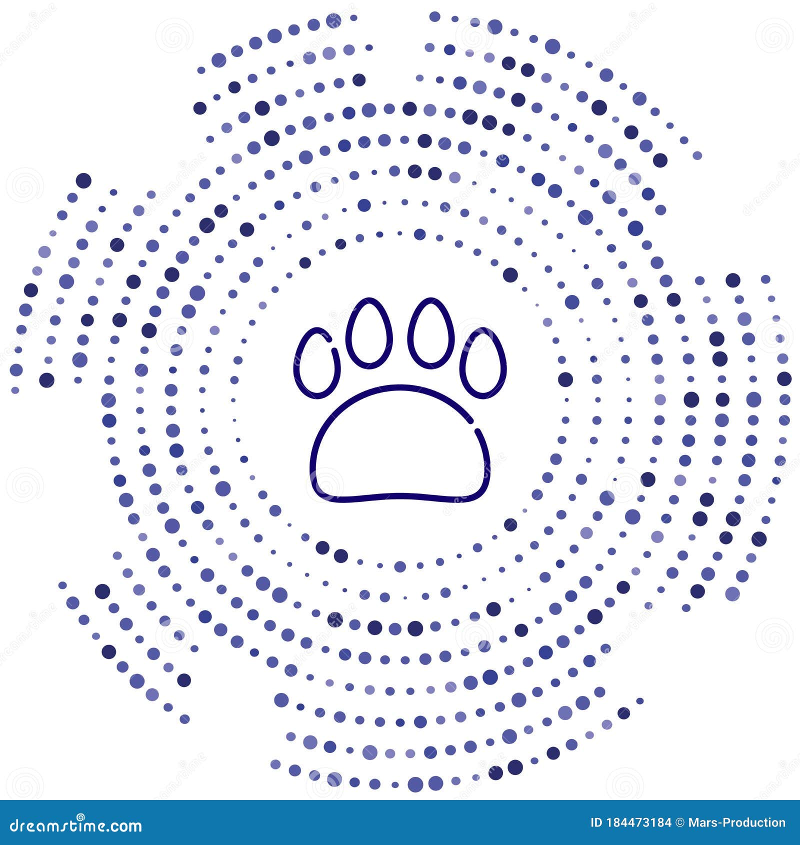 Pawprint Vector Icon. Pawprint Editable Stroke. Pawprint Linear Symbol ...