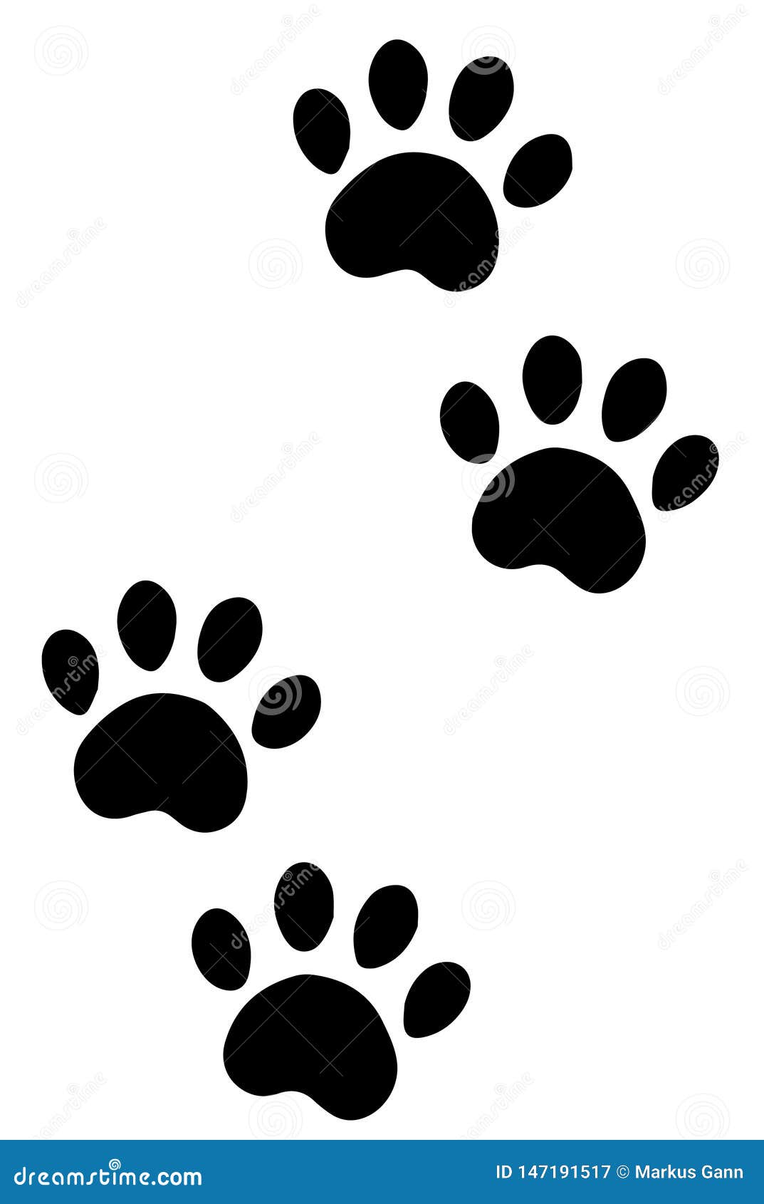 Paws of a dog stock illustration. Illustration of abstract - 147191517