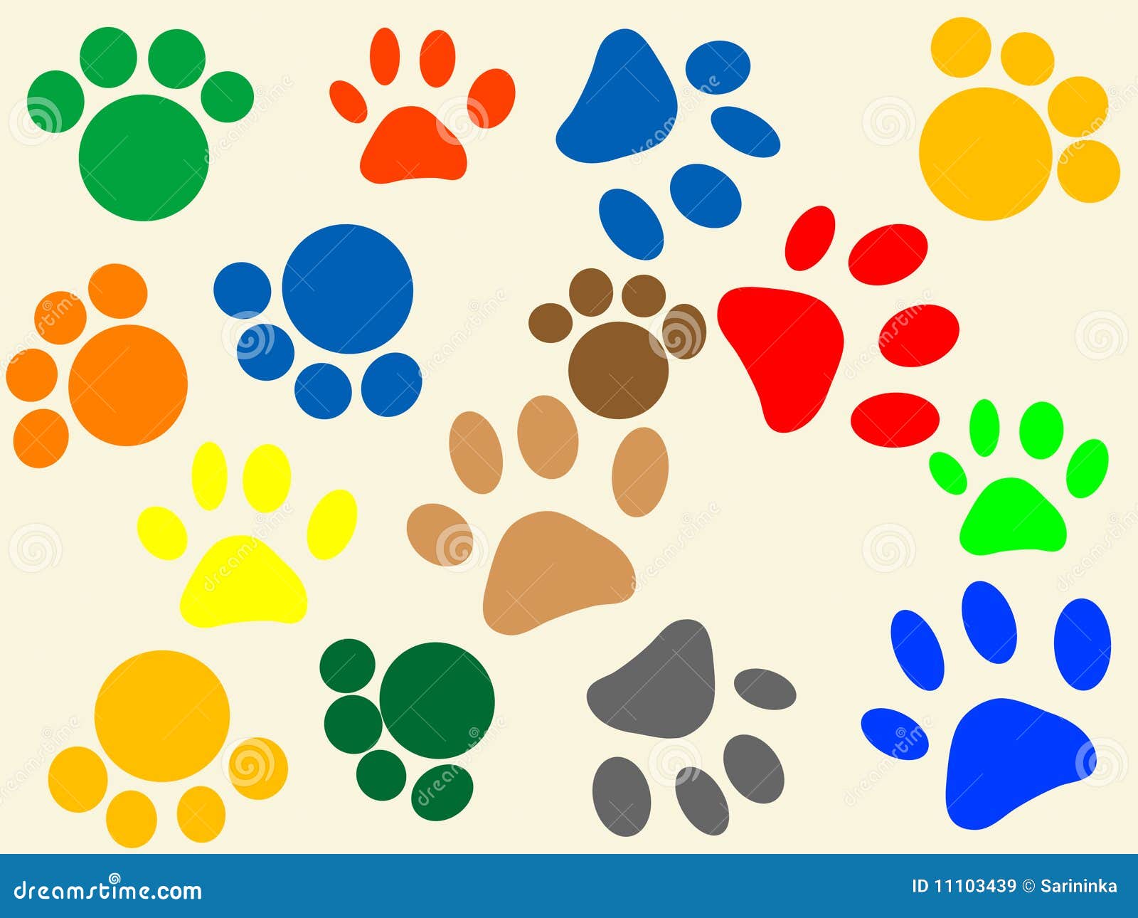 Paws pattern stock vector. Illustration of style, graphic - 11103439