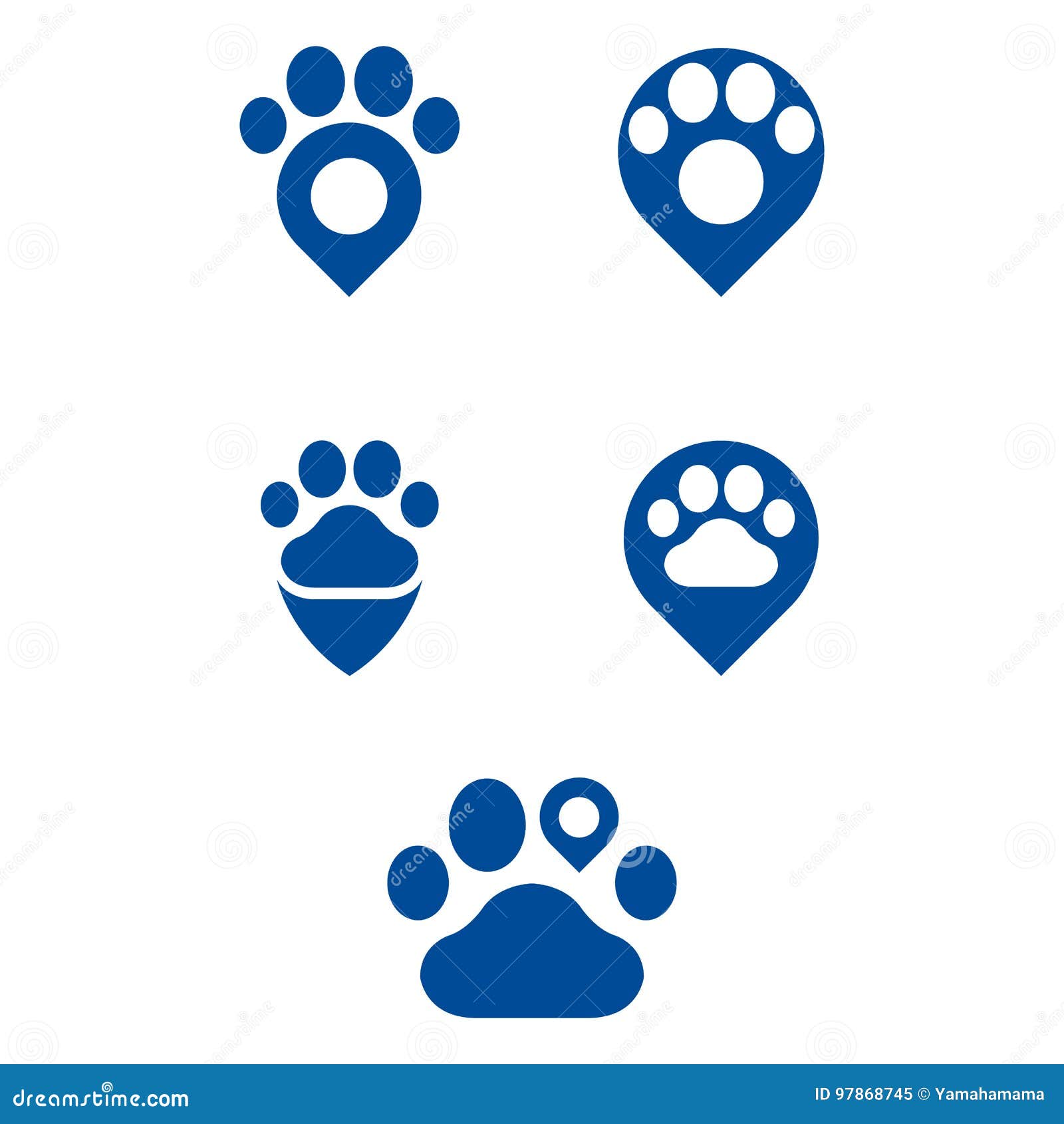 Paws stock vector. Illustration of graphic, illustrations - 97868745