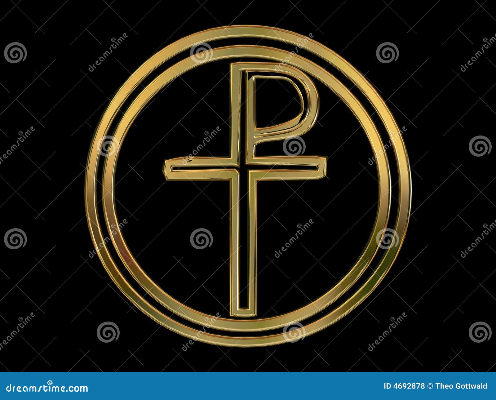 Pax Christi Symbol in Circle Stock Illustration - Illustration of cross ...