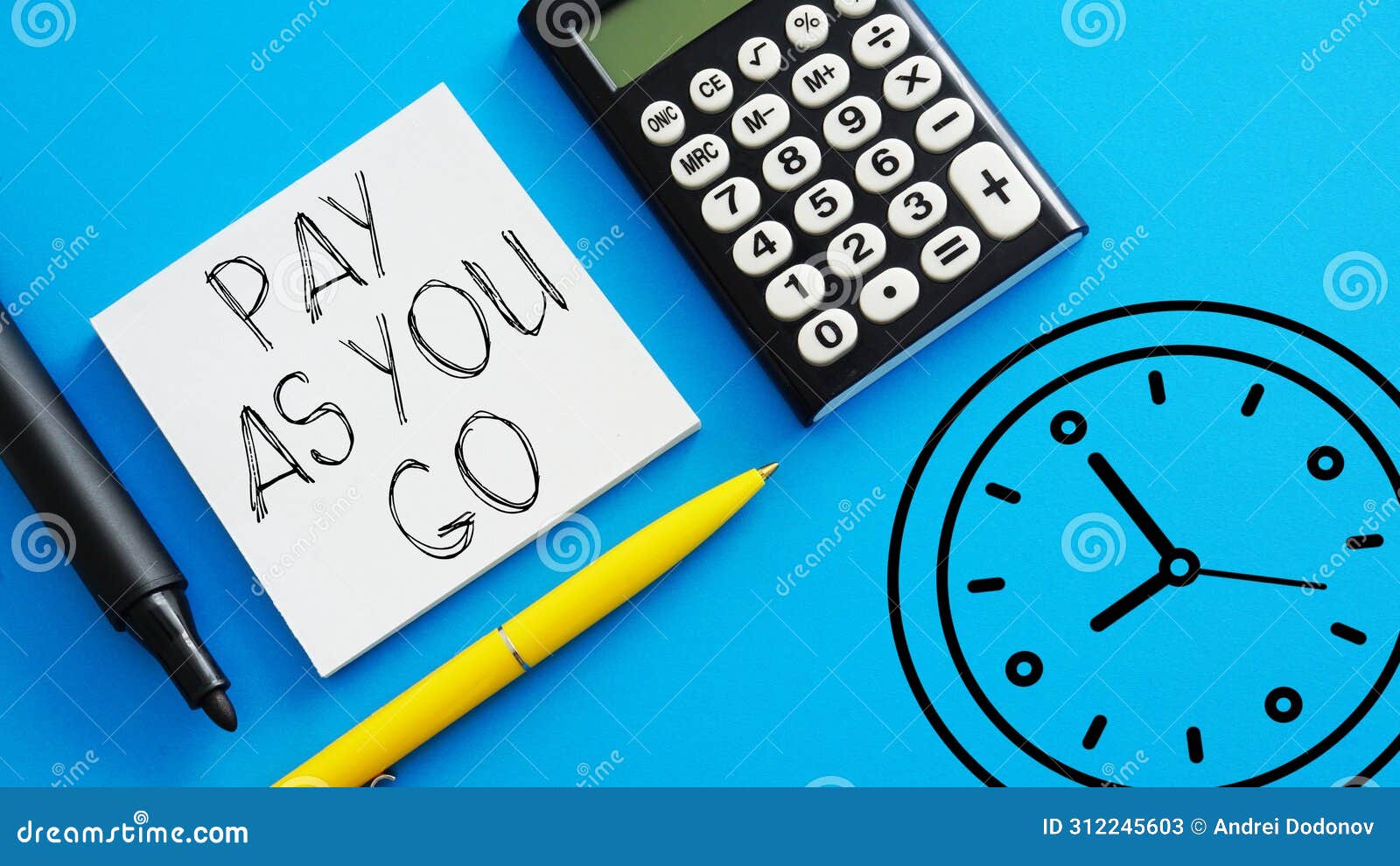 Pay As You Go is Shown Using the Text Stock Image - Image of finance ...