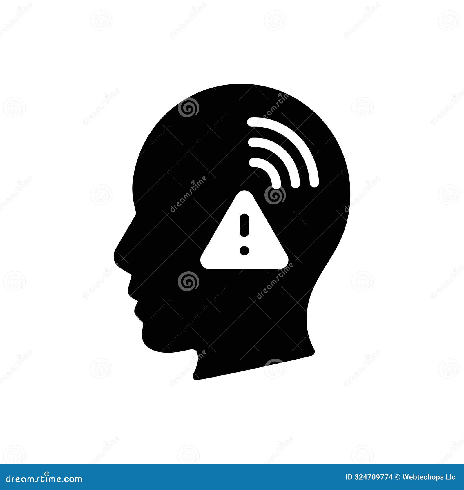 Black Solid Icon for Pay Attention, Pay and Warning Stock Illustration ...