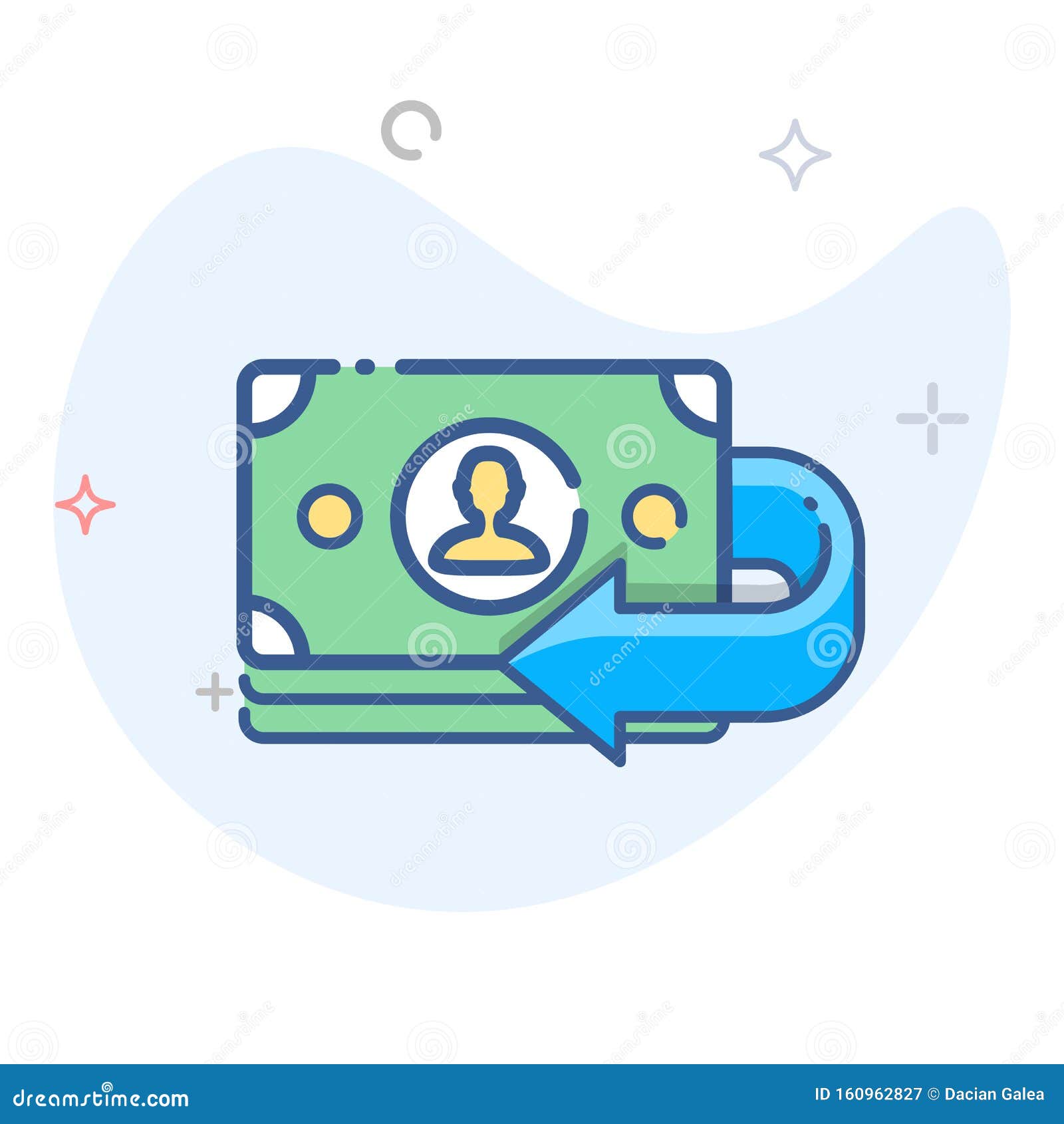 Pay Back Vector Line Icon. Money Back Outline Illustration Stock Vector ...
