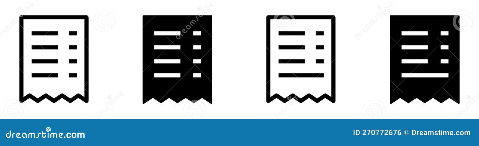 Pay Bill Icon. Paper Bill Icon. Receipt Icon, Vector Illustration Stock ...