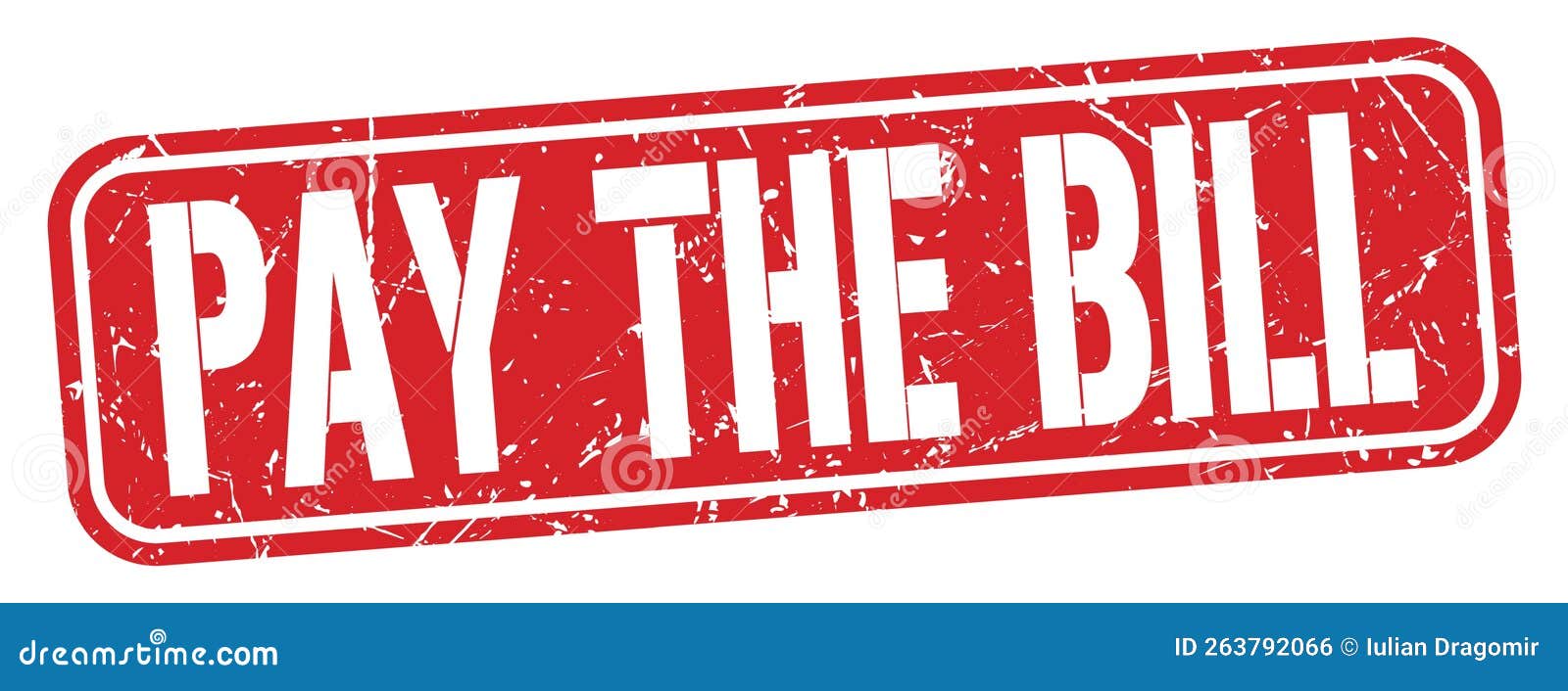 PAY the BILL Text Written on Red Stamp Sign Stock Illustration ...