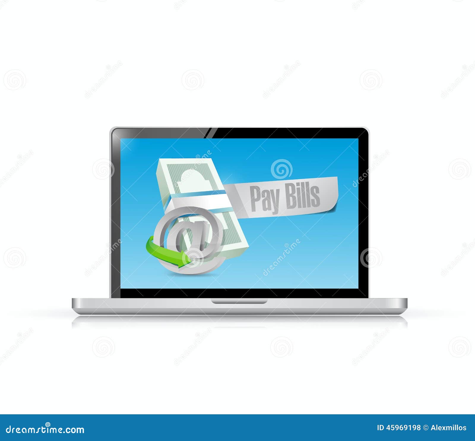 Pay Bills Online Illustration Design Stock Illustration - Illustration ...