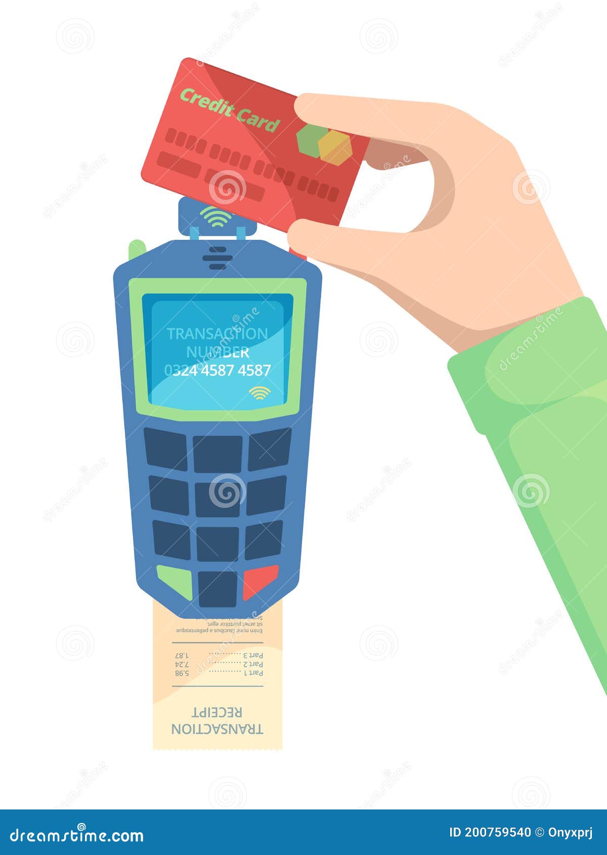 Device For Contactless Payment With Buttons. Pos Terminal, NFC ...
